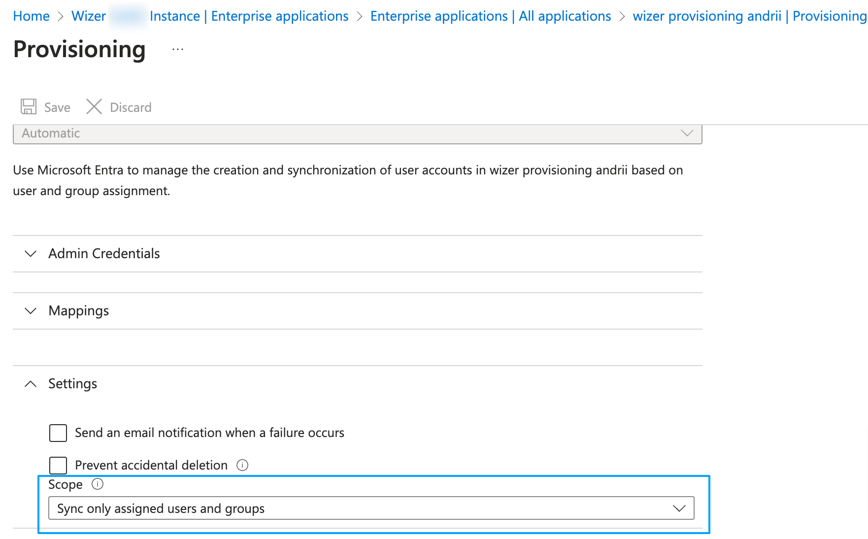 Azure SCIM - Automatic User Provisioning