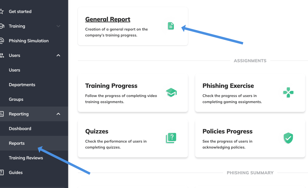 Reports Section Reading and Explanation. General Report