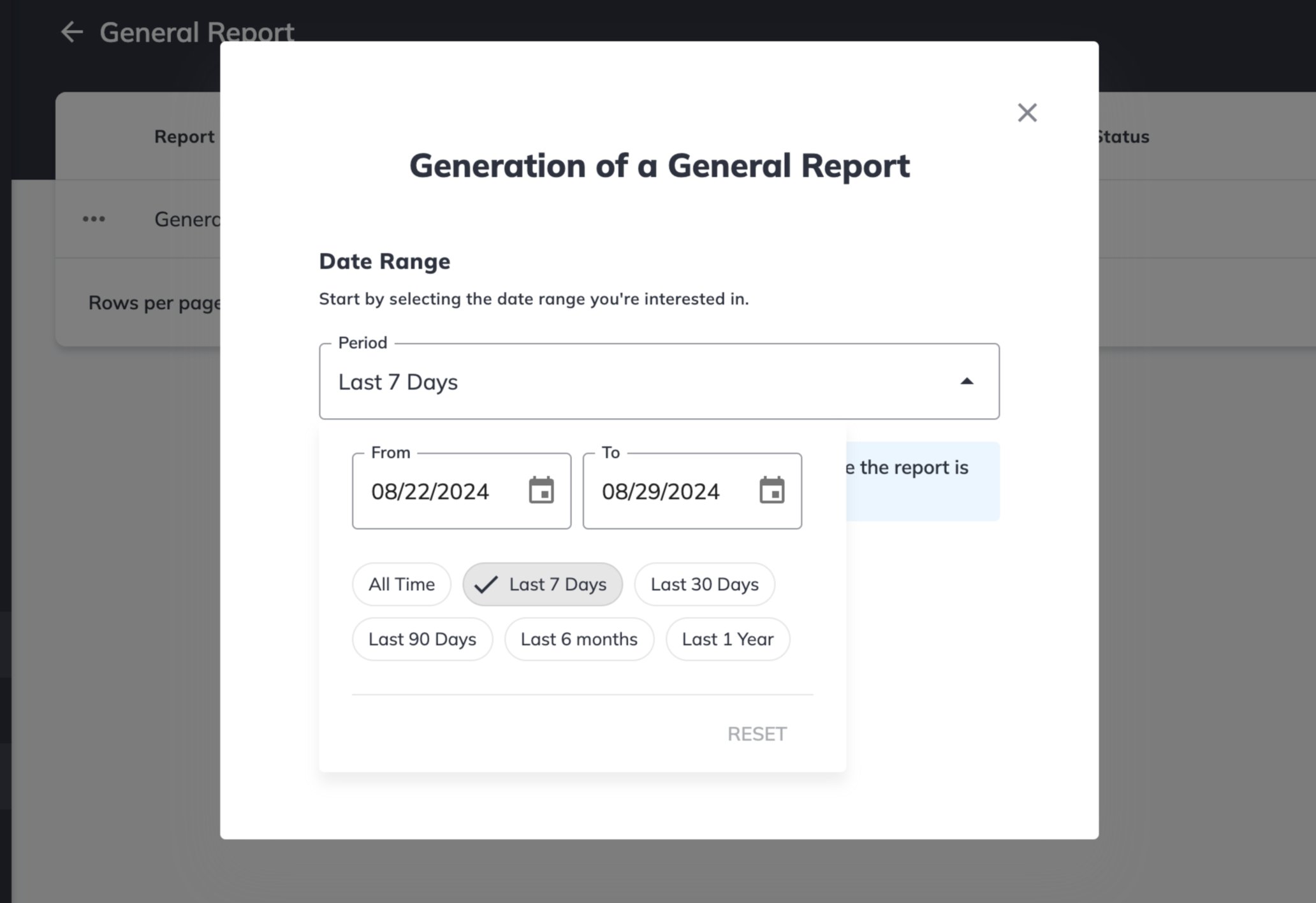 Reports Section Reading and Explanation. General Report