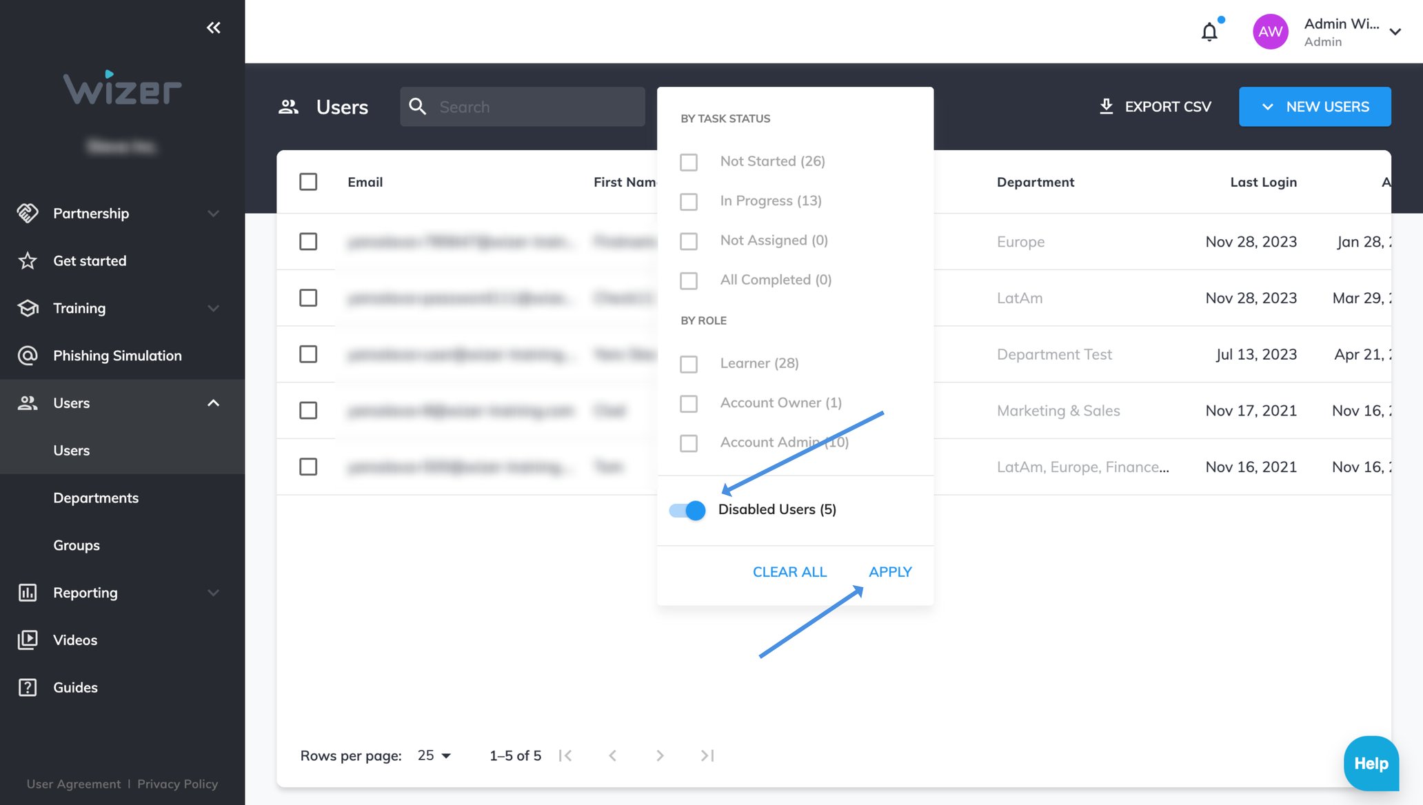 How to Disable and Enable Users