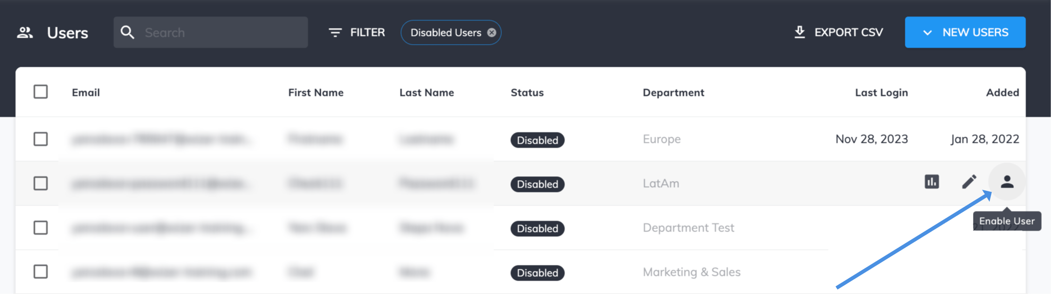 How to Disable and Enable Users