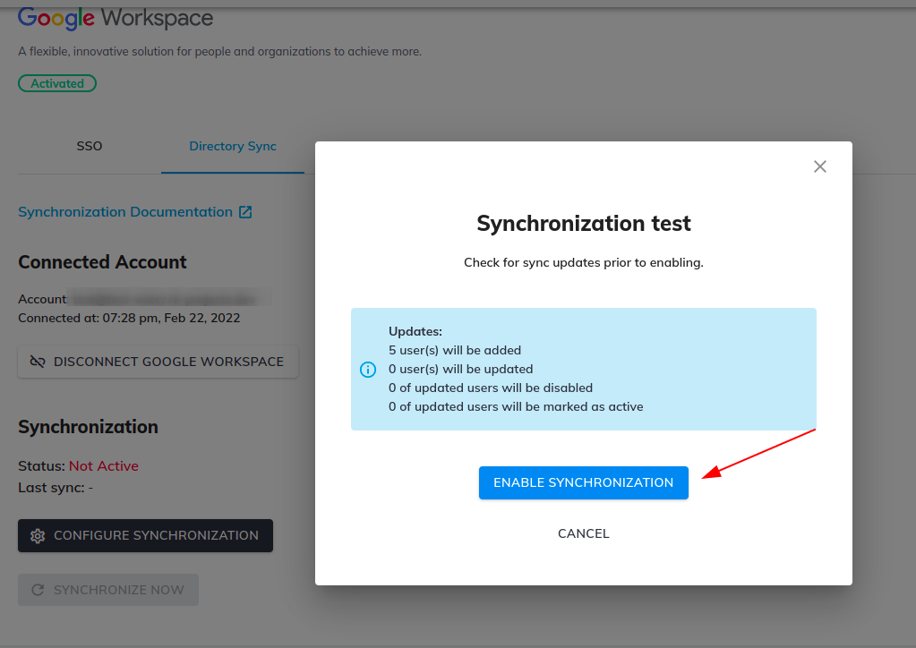 Google Workspace Directory Synchronization
