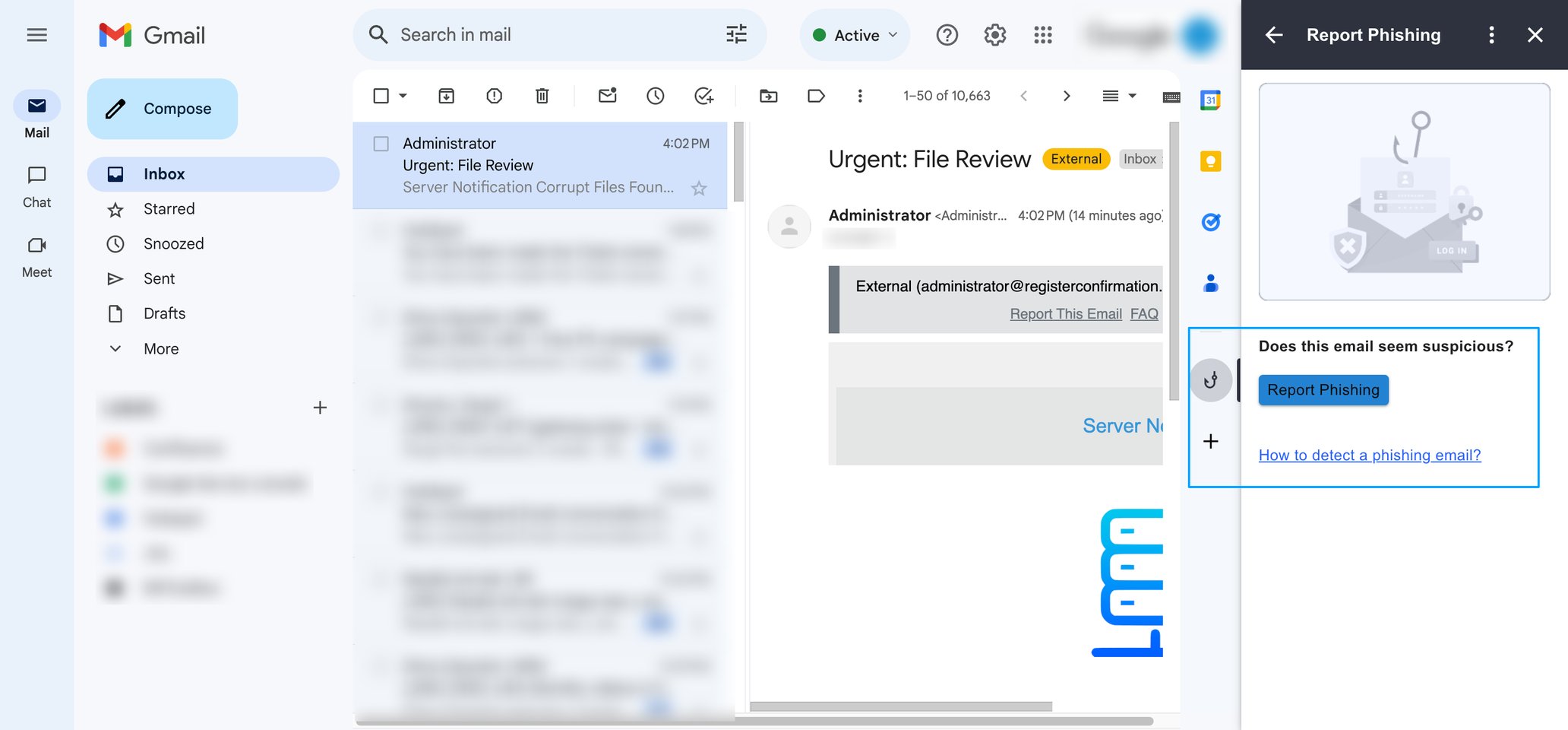 Report phishing extension for Wizer