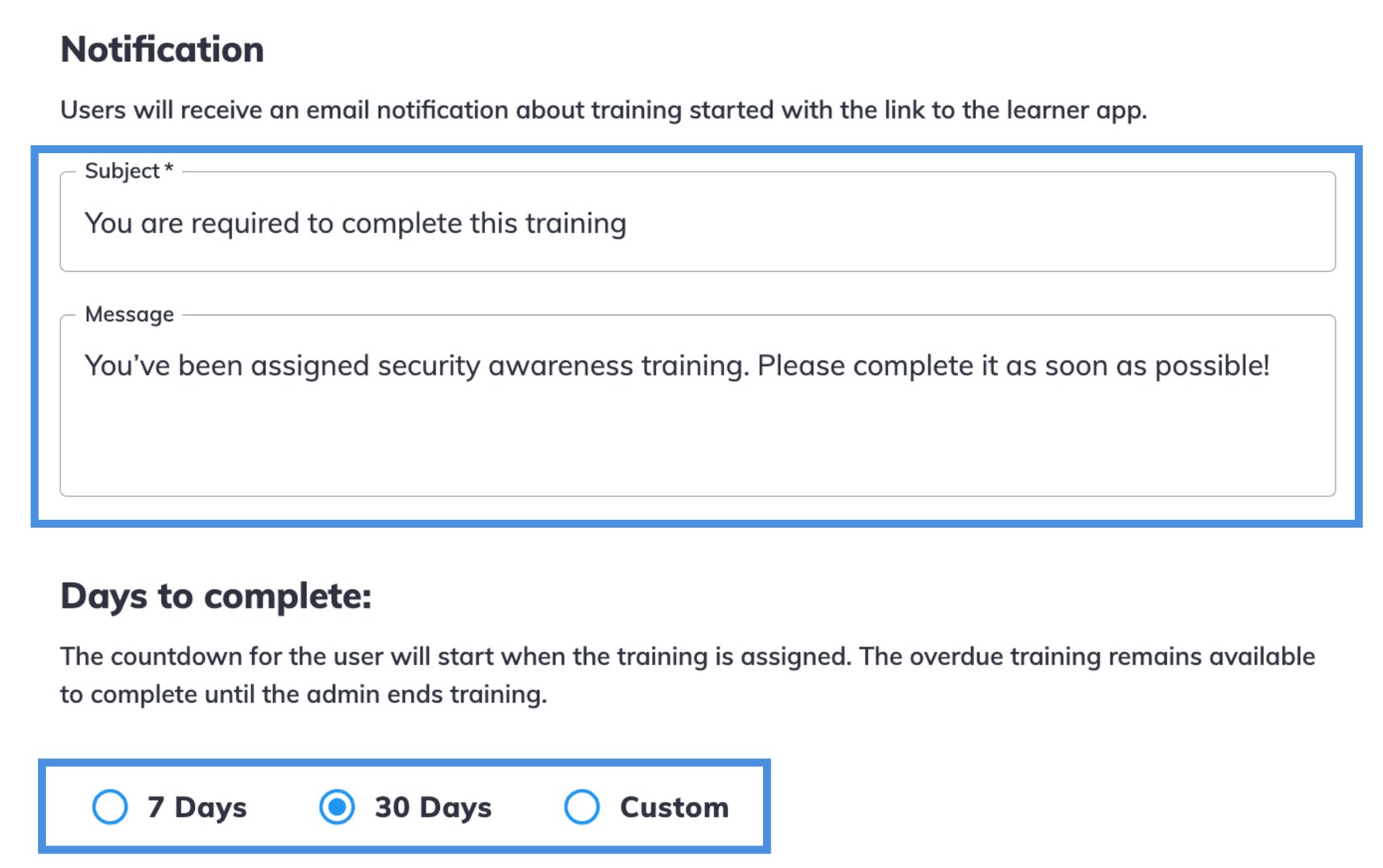 How to Set Up, Customize, and End the Training