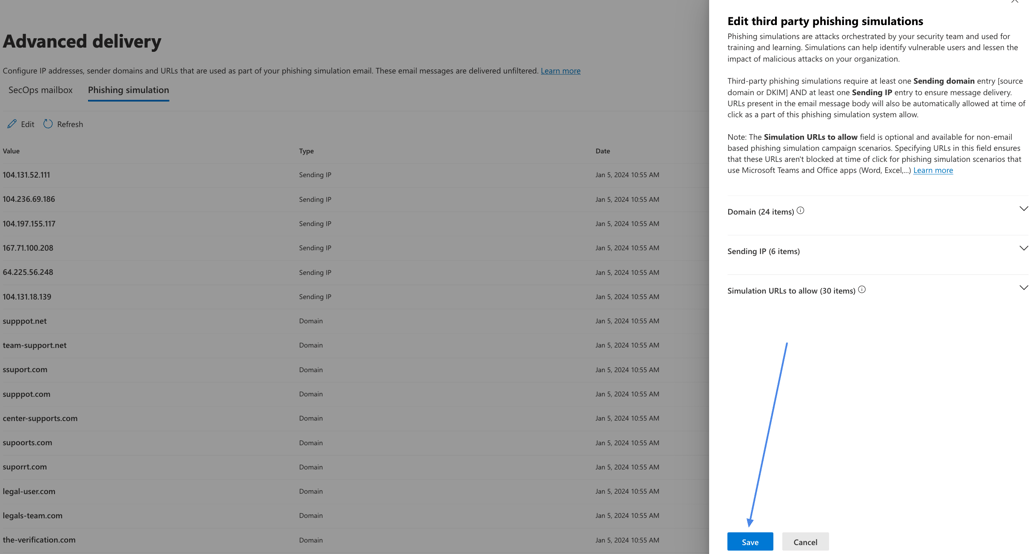 Whitelisting for Office 365