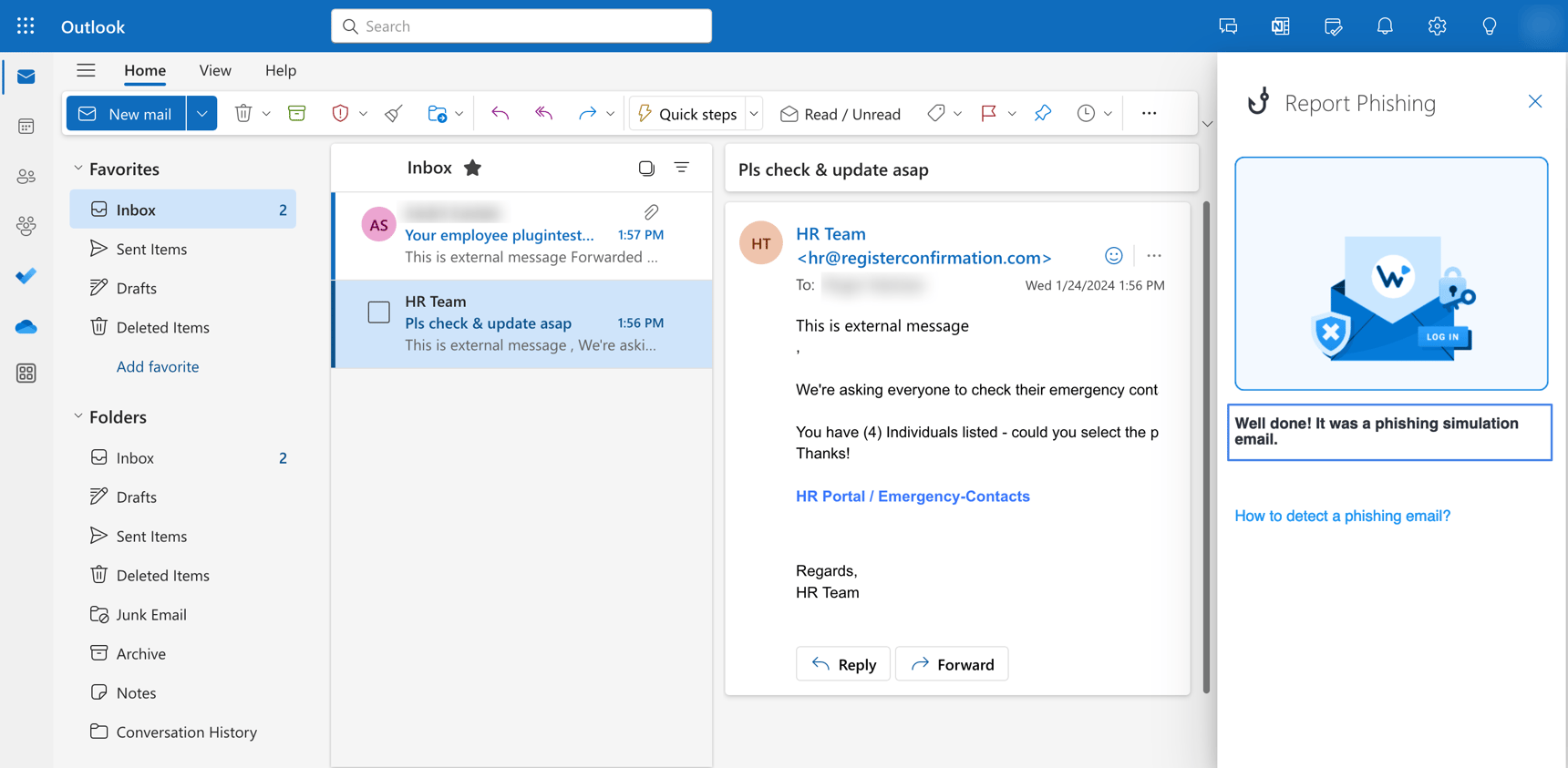 Report phishing extension for Wizer