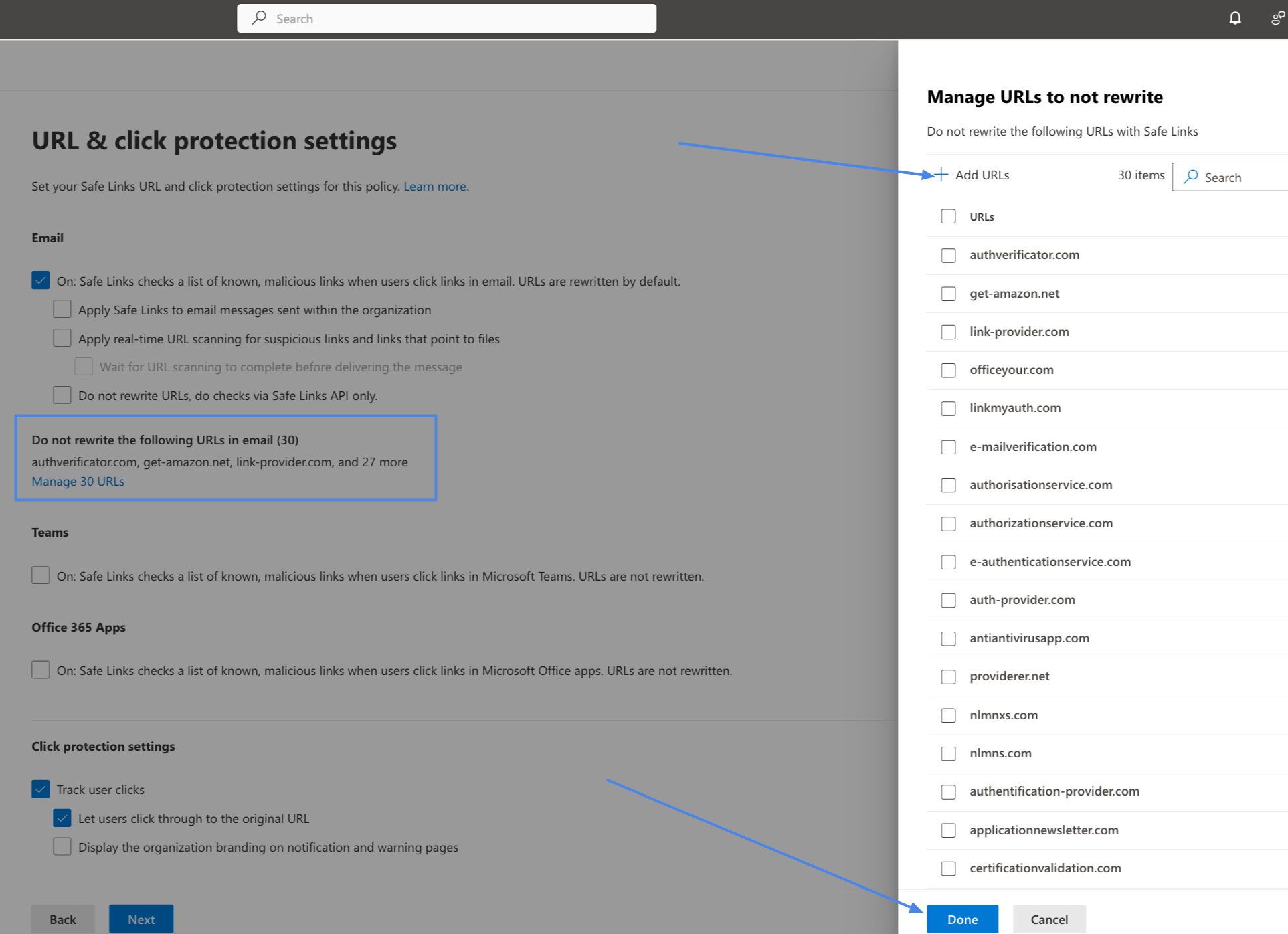 Set up Safe Links Policies in Microsoft Defender for Office 365