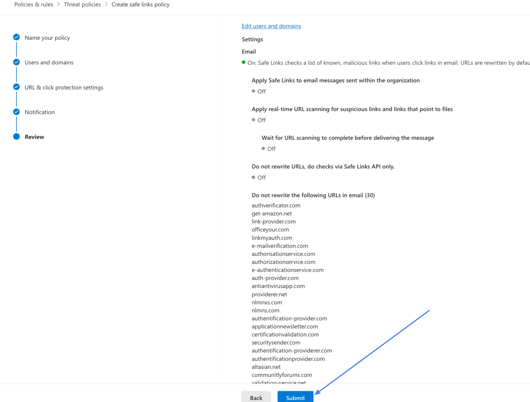 Set up Safe Links Policies in Microsoft Defender for Office 365