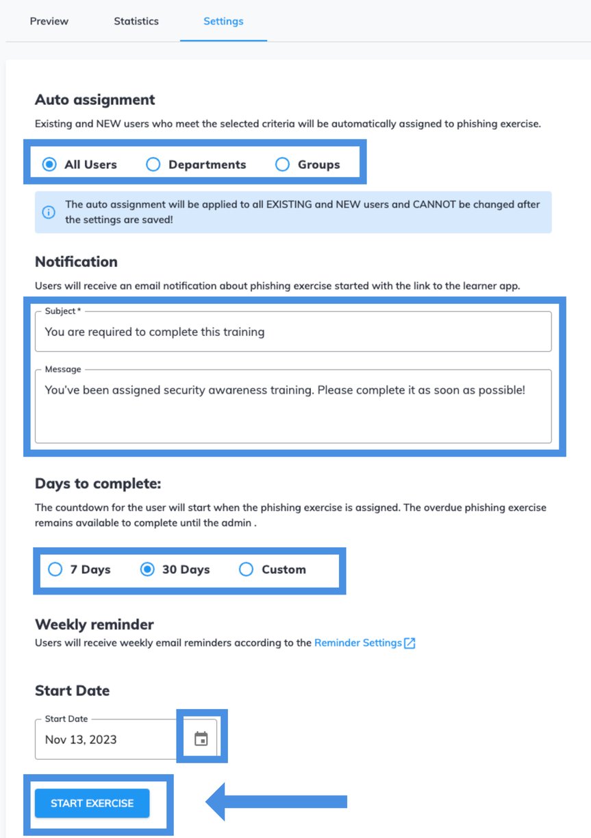 How to Set Up Phishing Exercise?