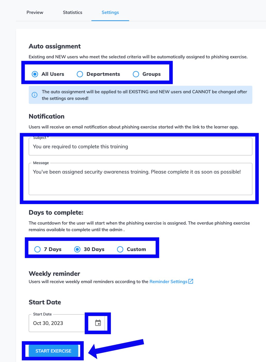 How to Set Up Phishing Exercise?