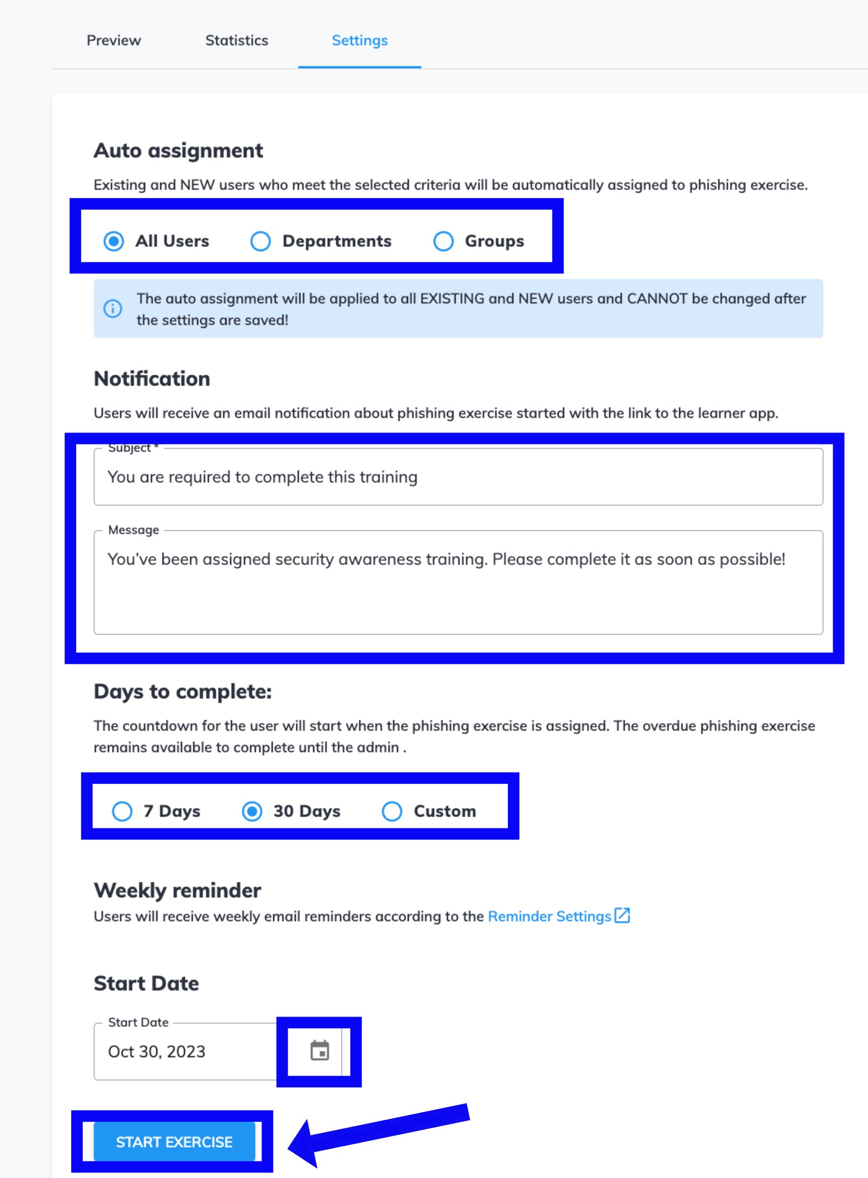 How to Set Up Phishing Exercise?